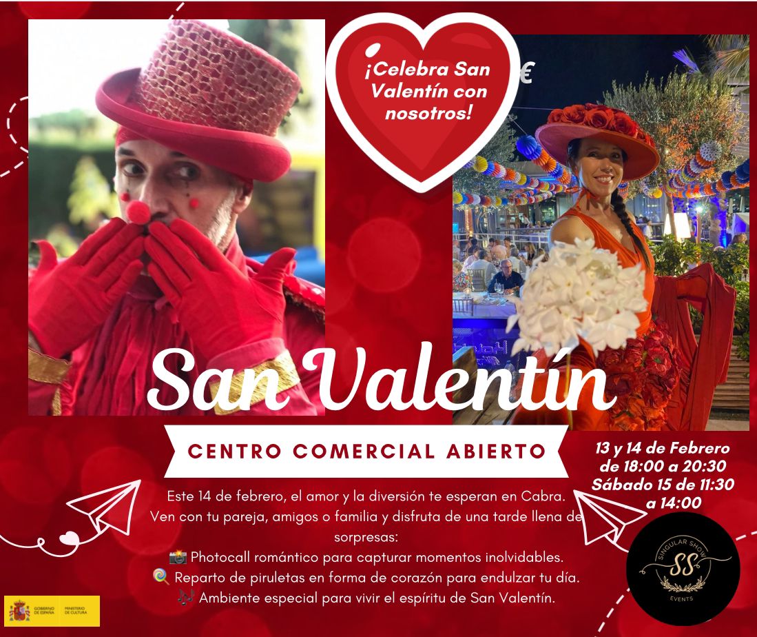 San Valentín en el Centro Comercial Abierto de Cabra - CabraNoticias