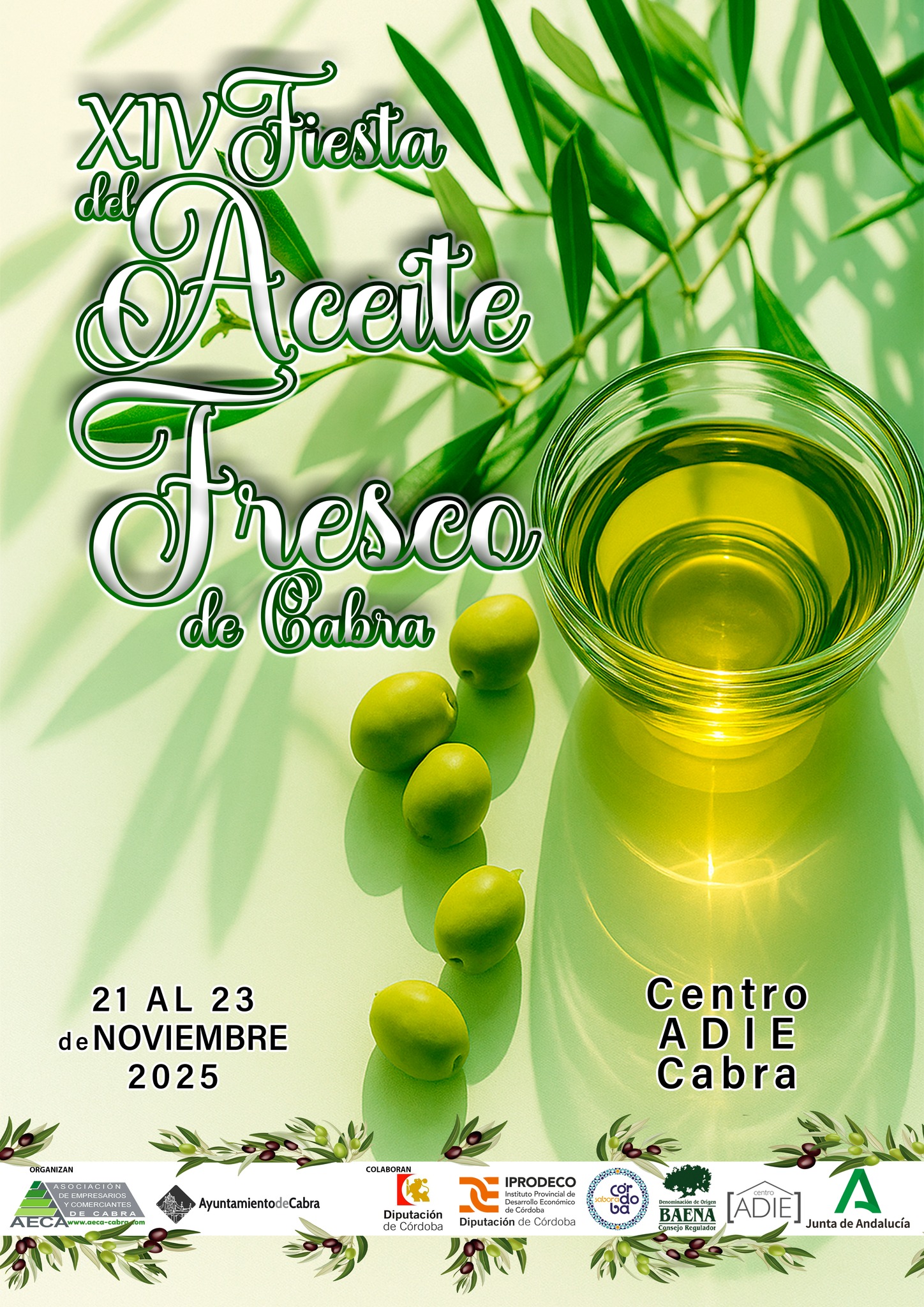 Programación de la XIV Fiesta del Aceite Fresco de Cabra - CabraNoticias